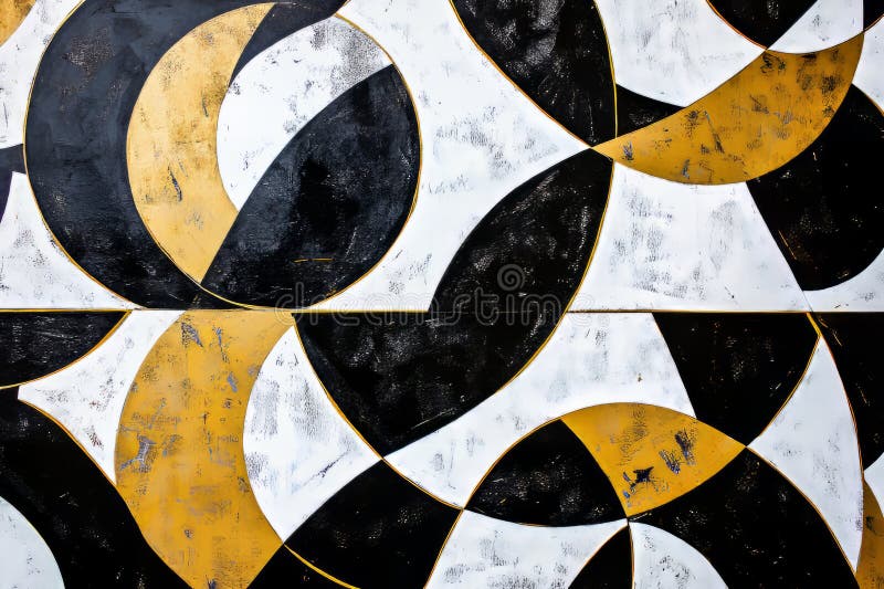 Geometric Abstract Pattern Made Up of Intersecting Circles and Sharp ...