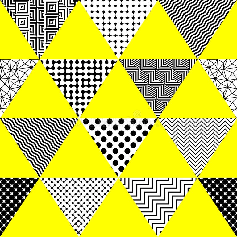 Geometric Abstract Pattern in Patchwork Style. Seamless Vector Stock Vector - Illustration of ...