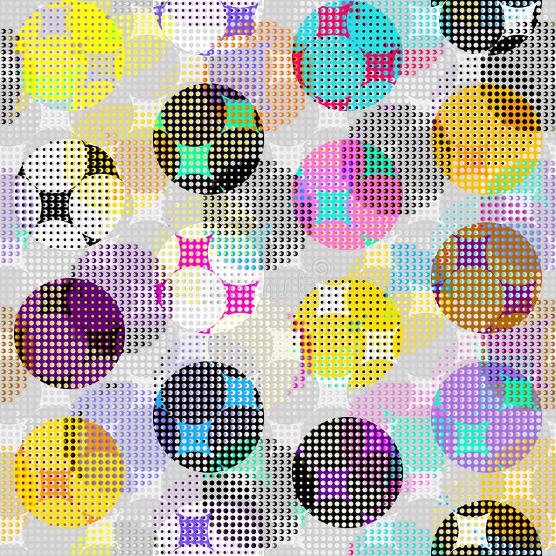 Geometric Abstract Pattern. Polka Dot Pattern on Low Poly Background ...
