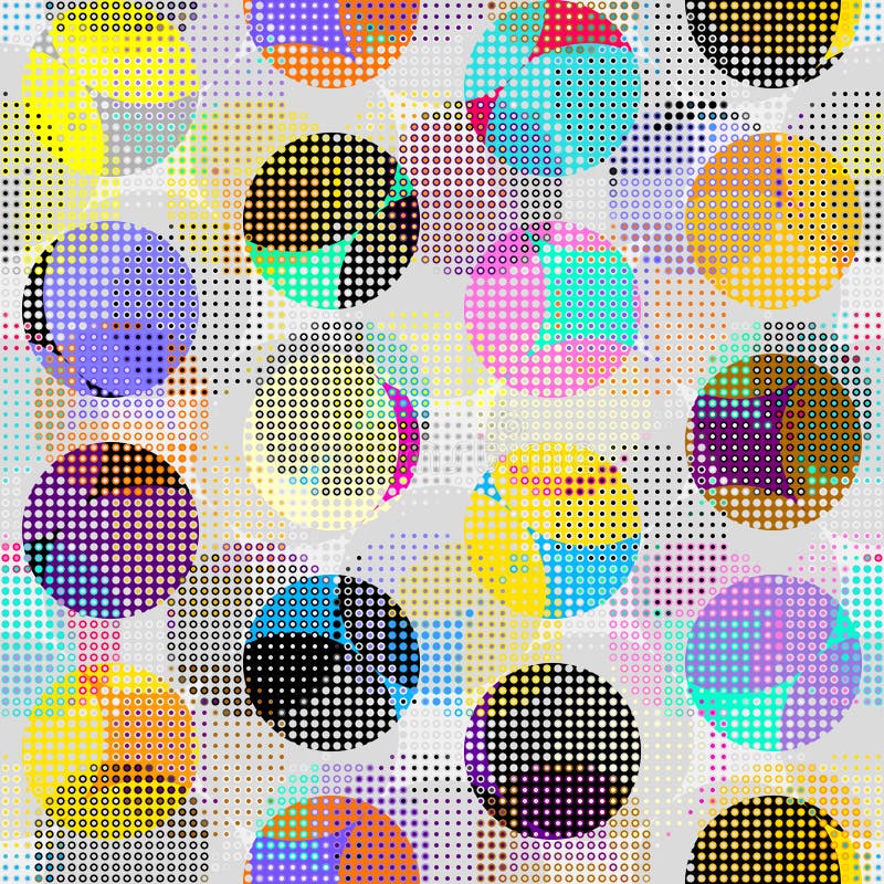 Geometric Abstract Pattern. Polka Dot Pattern on Low Poly Background ...