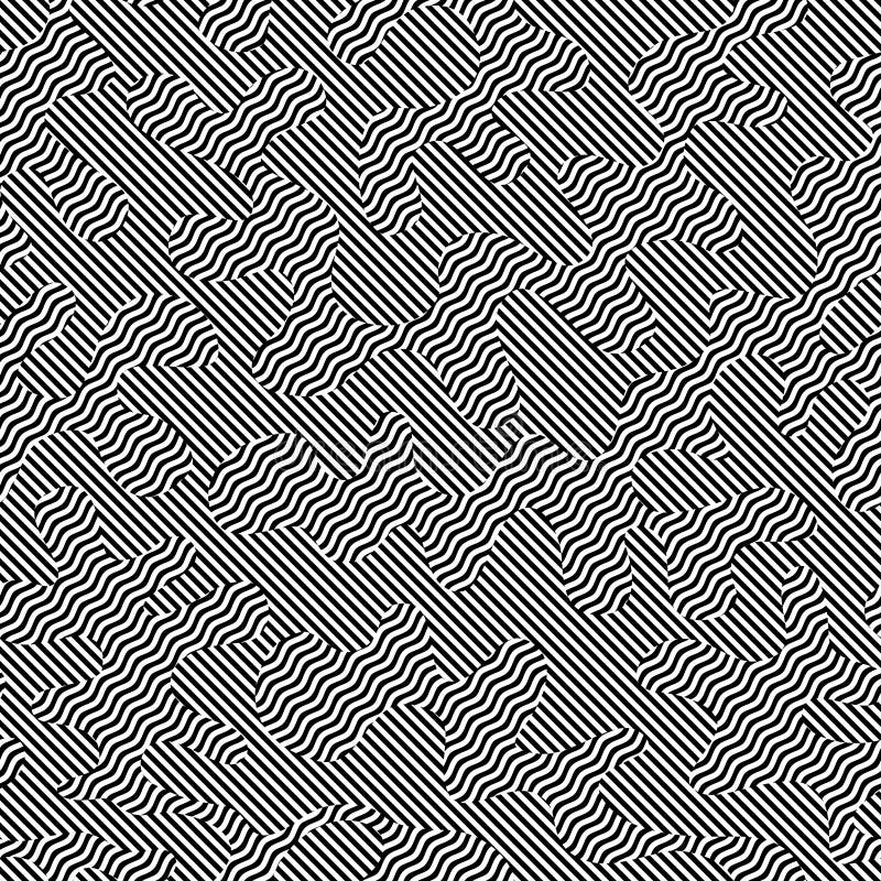 Geometric Abstract Pattern with Wavy Shapes. Vector Image. Stock Vector ...