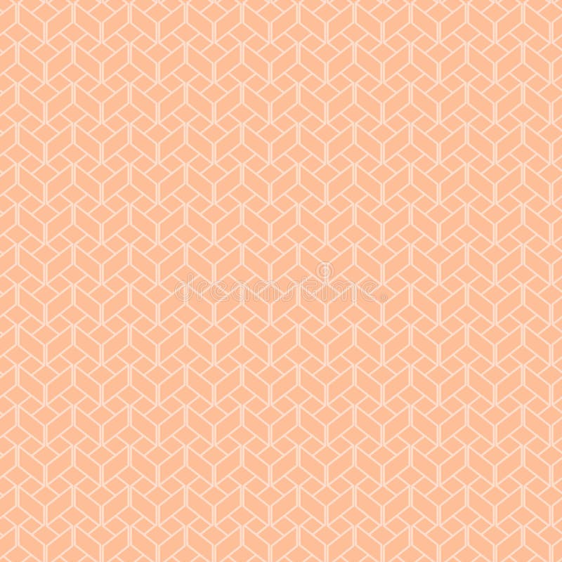 Geometric Abstract Peach Background. Pyramid White Wall Made of 3D ...