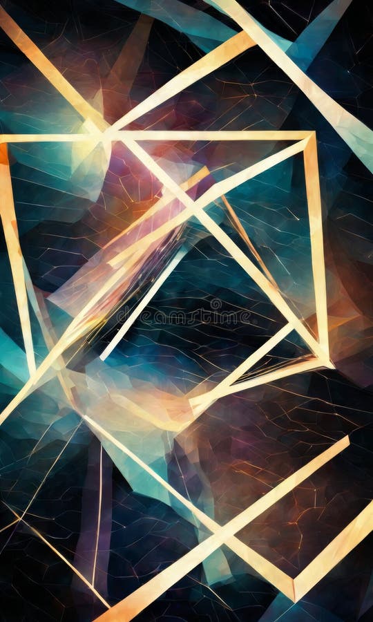 Geometric Abstract Prism Design Stock Photo - Image of shapes ...