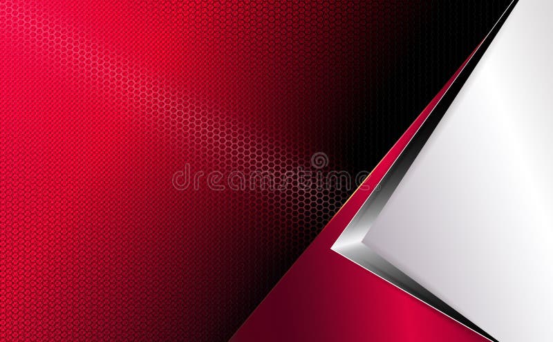 Geometric Red Background with White Corner, Grooved Mesh Frame and ...