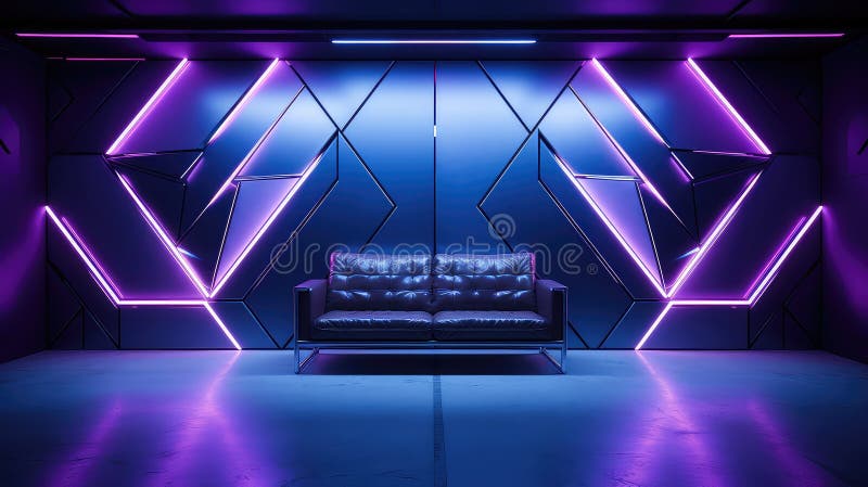 Geometric Abstract Room Background Stock Illustration - Illustration of ...