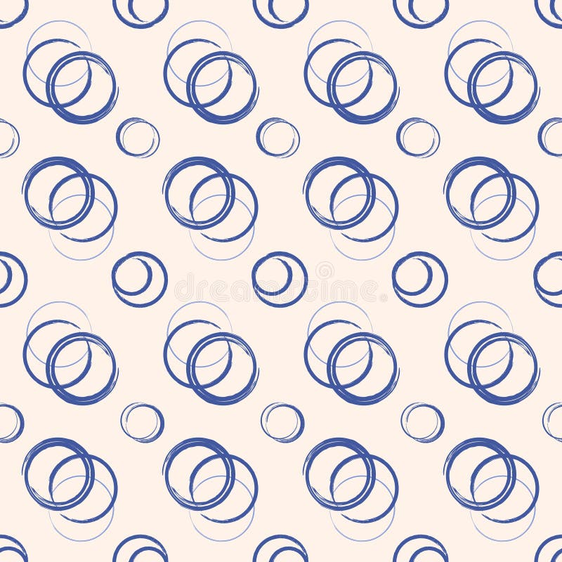 Geometric Abstract Seamless Pattern. Brush Lines Circles Continuous ...