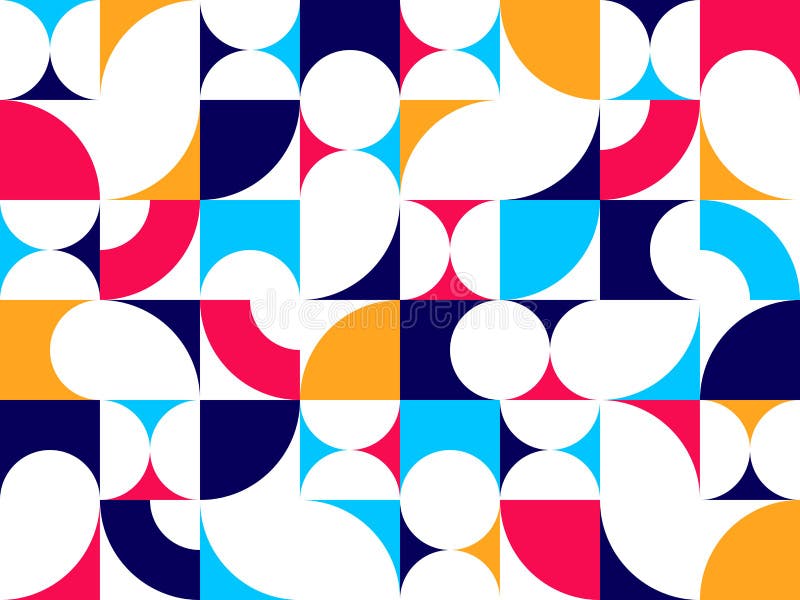 Geometric Abstract Seamless Pattern with Colorful Simple Elements of ...