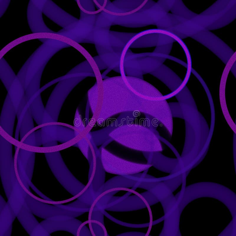 Geometric Abstract Seamless Pattern Randomly Colored Rings on Black ...