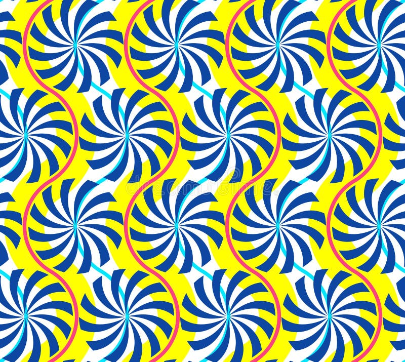 Waves Geometric Seamless Pattern. Simple Motif Background Stock Vector ...