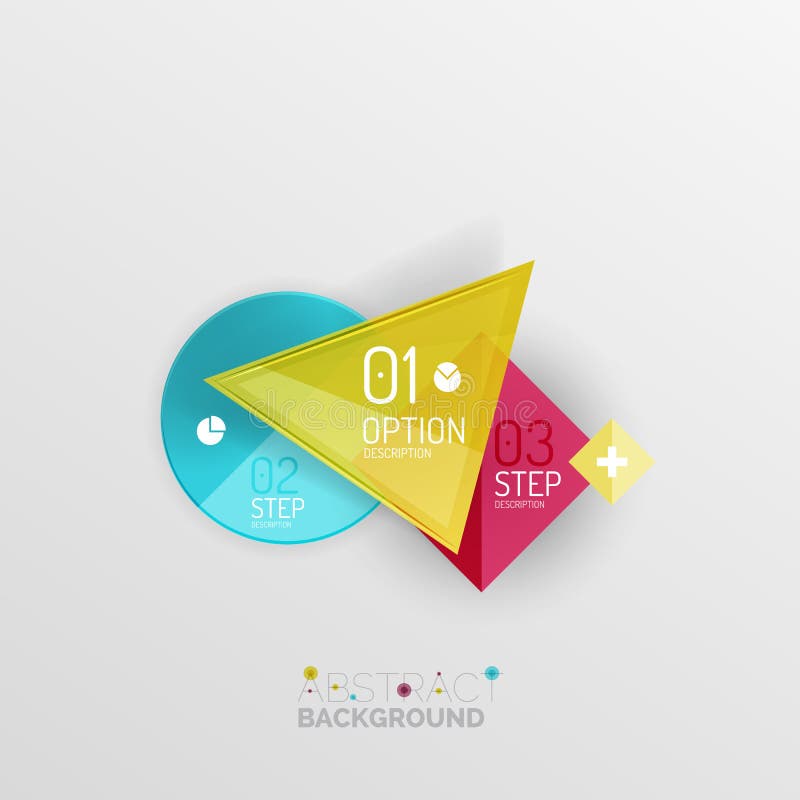 Geometric Abstract Shape Infographic Layouts Stock Vector ...