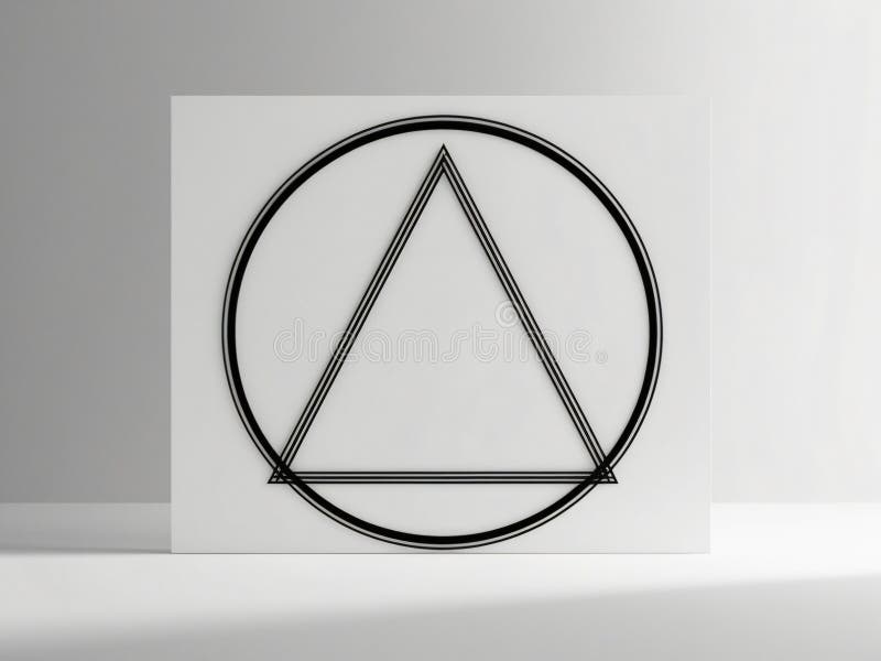 Geometric Abstract Shape Triangle Circle Stock Illustration ...