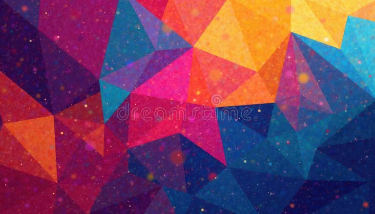 Geometric Abstract Shapes, Vibrant Color Scheme, Continuous Tileable ...