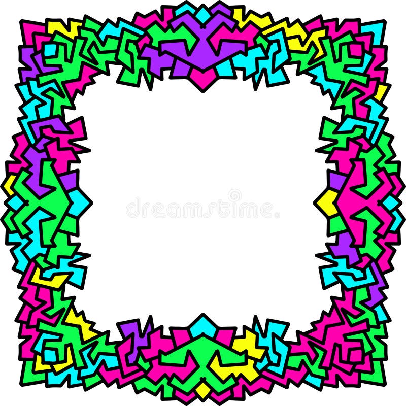 Geometric Abstract Simple Frame. Vector Colorful Illustration. Stock ...