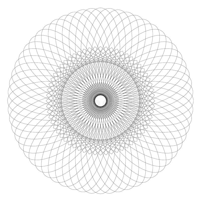 Geometric Abstract Spirograph Patterns Isolated on White Background ...