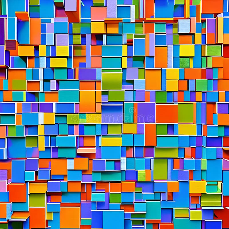 736 Geometric Abstract Squares: a Modern and Geometric Background ...