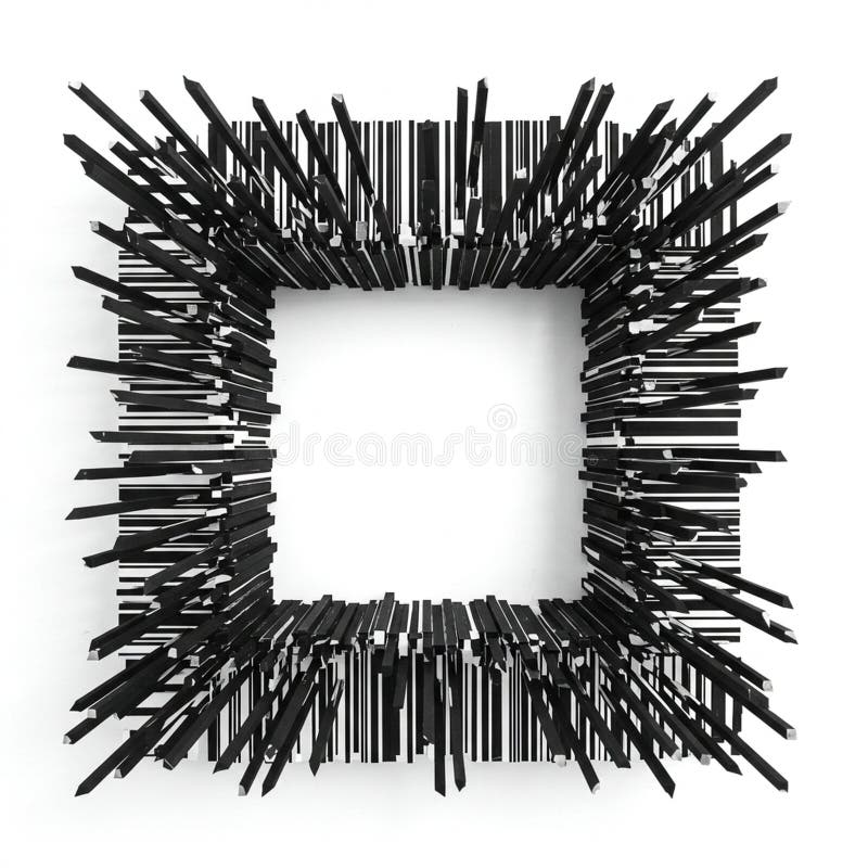 A Geometric, Abstract Structure Features a Square Frame Composed of ...