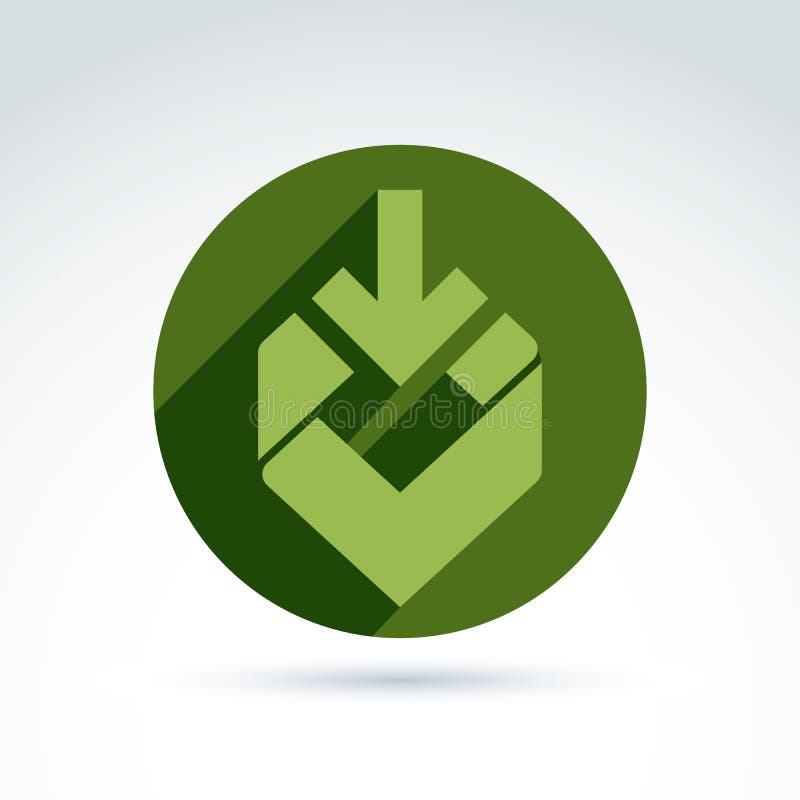 Geometric Abstract Symbol with Arrow, Vector Graphic Design Elem Stock ...