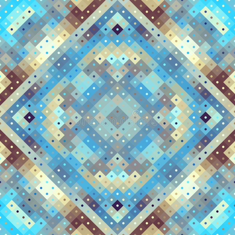 Geometric Abstract Symmetric Pattern in Pixel Art Style. Stock Vector ... Geometric Abstract Symmetric Pattern in Pixel Art Style. Stock Vector ...