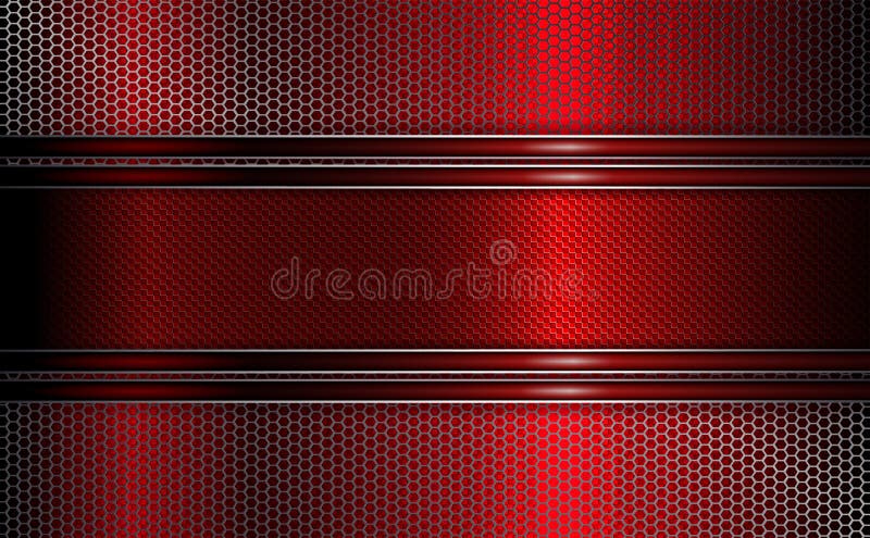 Geometric Texture Design of Red Color with a Metal Grille. Stock Vector ...