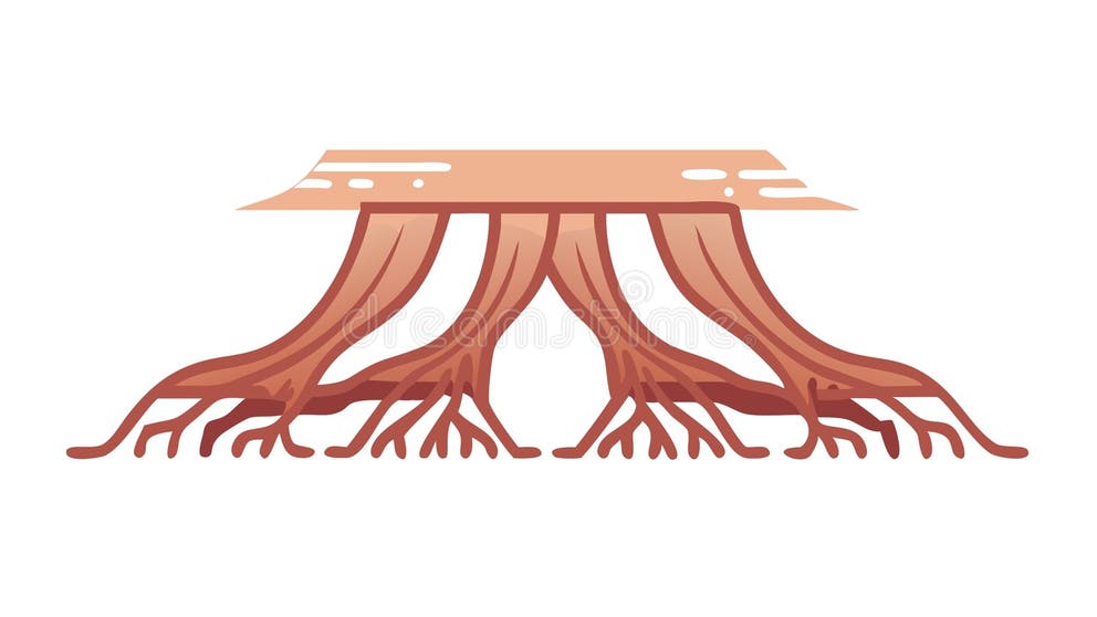 Geometric Abstract Tree Root Design, Vector Design Generative AI Stock ...