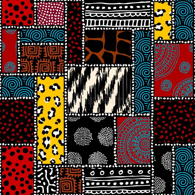 Geometric Abstract Triangles Pattern. Afro Style. Seamless Vector Image ...