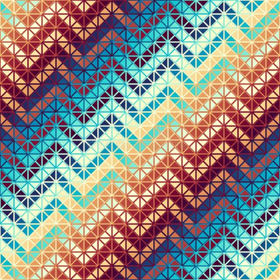 Geometric Abstract Triangles Pattern. Aztec Chevron Style. Seamless ...
