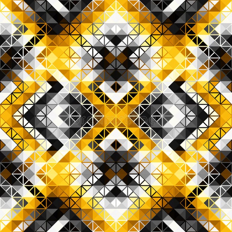 Geometric Abstract Triangles Pattern. Aztec Style. Seamless Vector ...