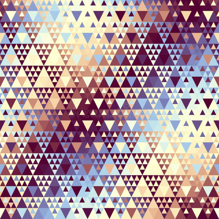 Geometric Abstract Triangles Pattern. Seamless Vector Image. Aztec ...