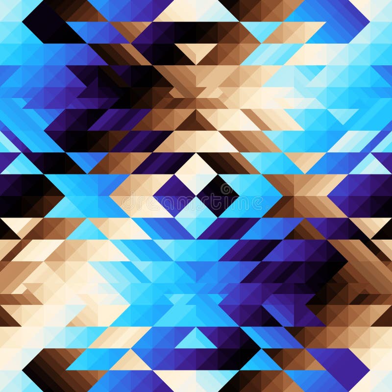 Geometric Abstract Triangles Pattern. Seamless Vector Image. Stock ...