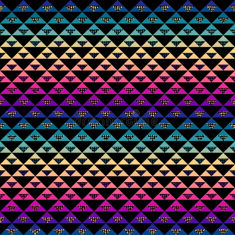 Geometric Abstract Triangles Pattern. Seamless Vector Image. Stock ...