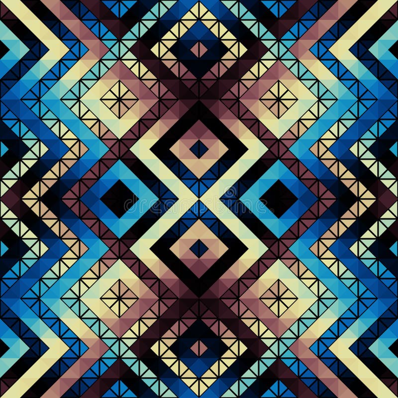 Geometric Abstract Triangles Pattern. Seamless Vector Image. Stock ...