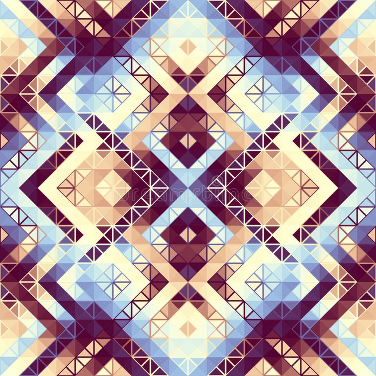 Geometric Abstract Triangles Pattern. Seamless Vector Image. Stock ...