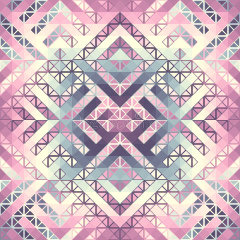 Geometric Abstract Triangles Pattern. Seamless Vector Image. Stock ...