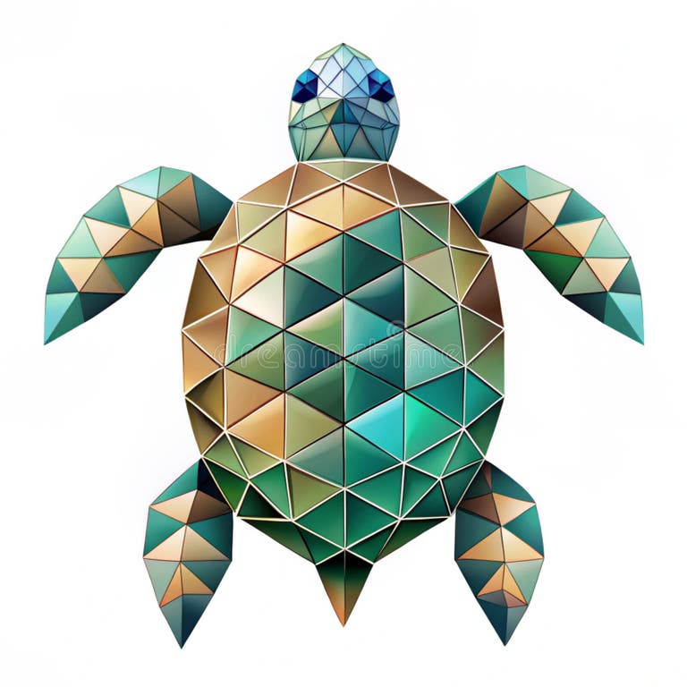 Geometric Abstract Turtle stock illustration. Illustration of ...