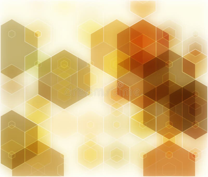 Geometric Abstract Vector Brown Backgrounds with Hexagon, Pattern in ...