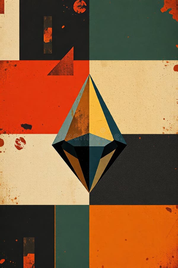 Geometric Abstract: a Vibrant, Angular Design with Contrasting Colors ...