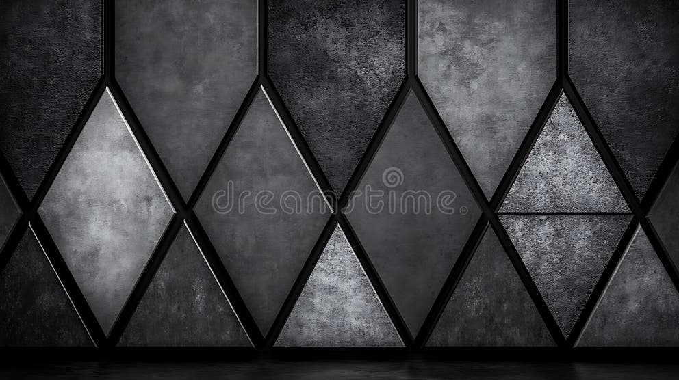 Geometric Abstract Wall Panel Design of Various Diamond and Triangle ...
