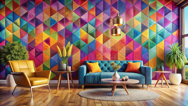 Geometric Abstract Wallpaper: Modern Elegance for Interior Design ...