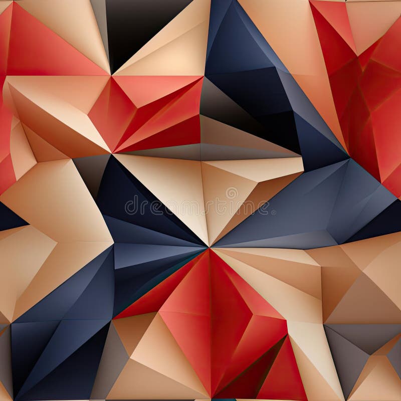 Geometric Abstract Wallpapers with Triangles in Red and Blue on a White ...
