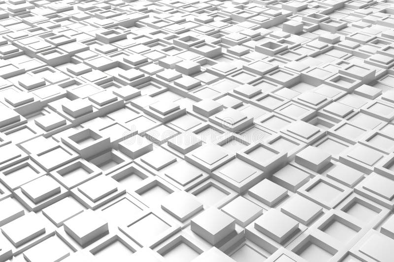 Geometric Abstract White 3d Cubes Pattern for Modern Design Aesthetics Stock Illustration ...