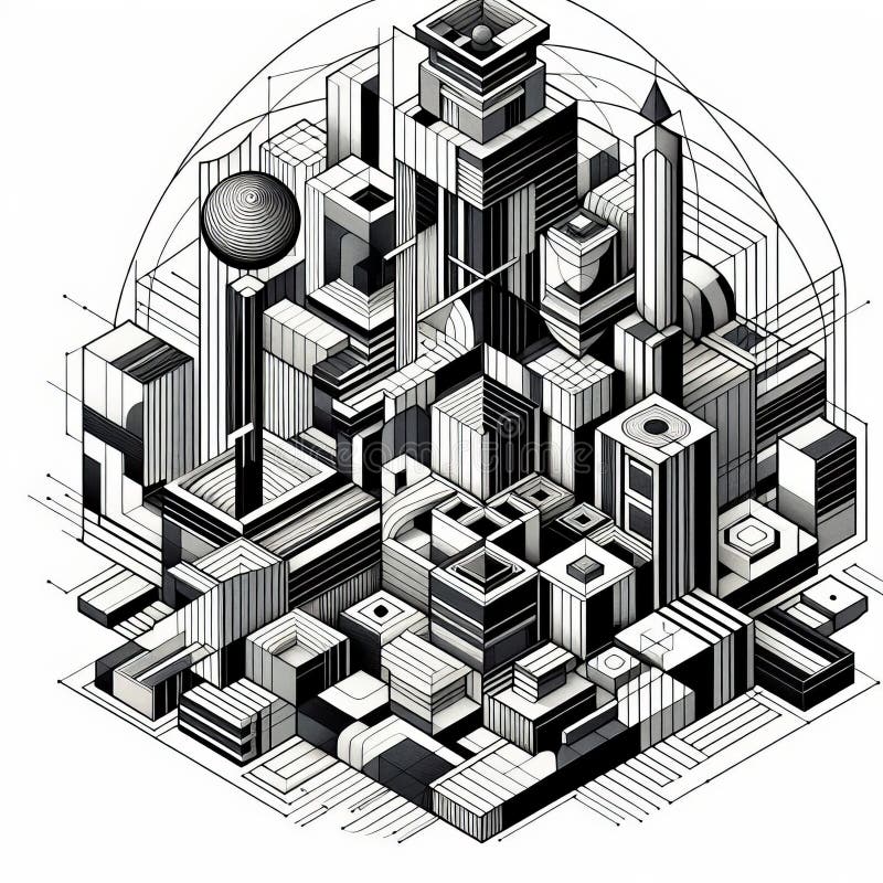 Geometric Abstraction an Abstract Art Style that Utilizes Geome Stock ...