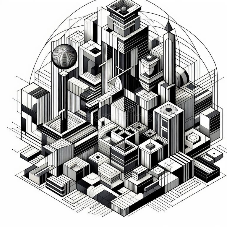 Geometric Abstraction an Abstract Art Style that Utilizes Geome Stock ...