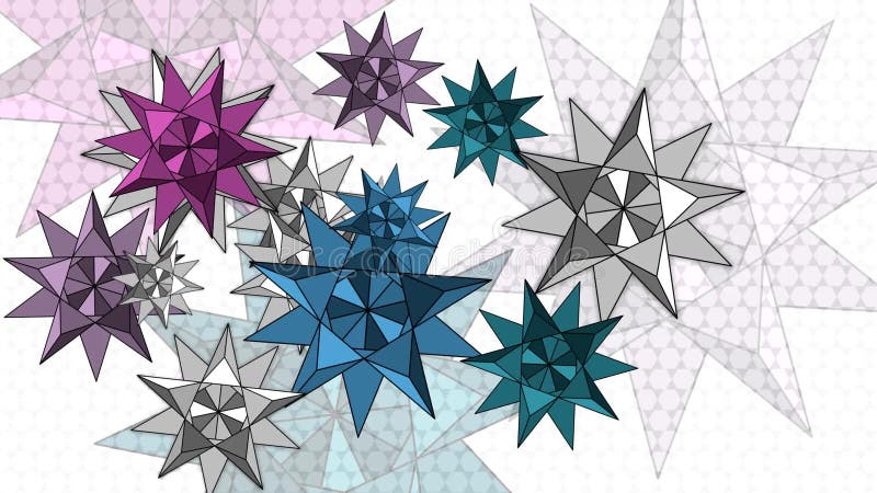 Geometric Abstraction with Beautiful Stars on Background Stock Video ...