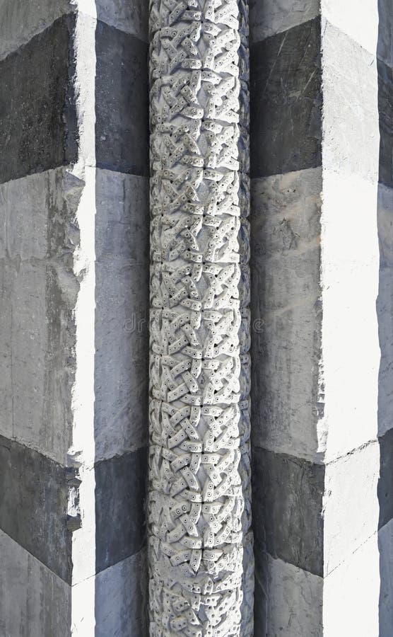 Geometric Abstraction from Part of an Antique Stone Column with a ...