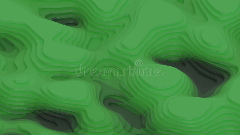 Geometric Abstraction Terrain Landscape 3D Render Illustration Stock ...