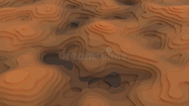 Geometric Abstraction Terrain Landscape 3D Render Illustration Stock ...