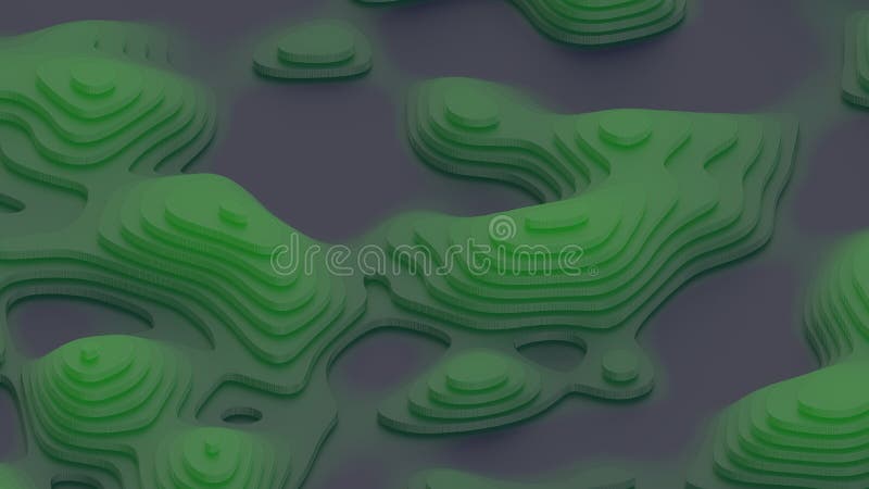 Geometric Abstraction Terrain Landscape 3D Render Illustration Stock ...