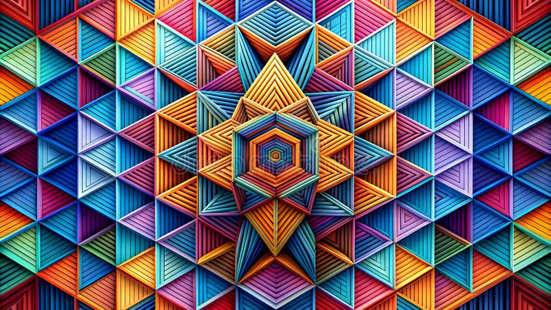 Geometric Abstractions a Visual Exploration of Lines Shapes and Patterns Generative Art IA Stock ...
