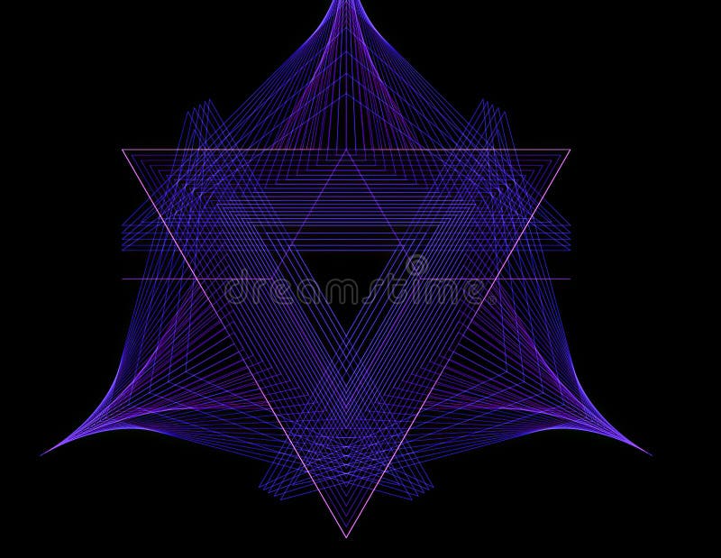 Abstract Geometric Lines and Triangle Stock Photo - Illustration of ...