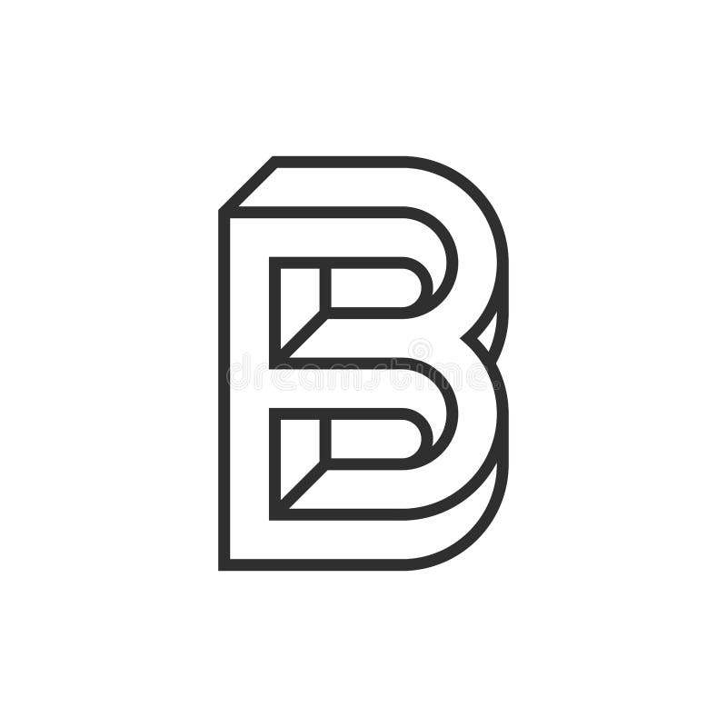 Optical Illusion Letters H Geometry Logo Stock Vector - Illustration of ...